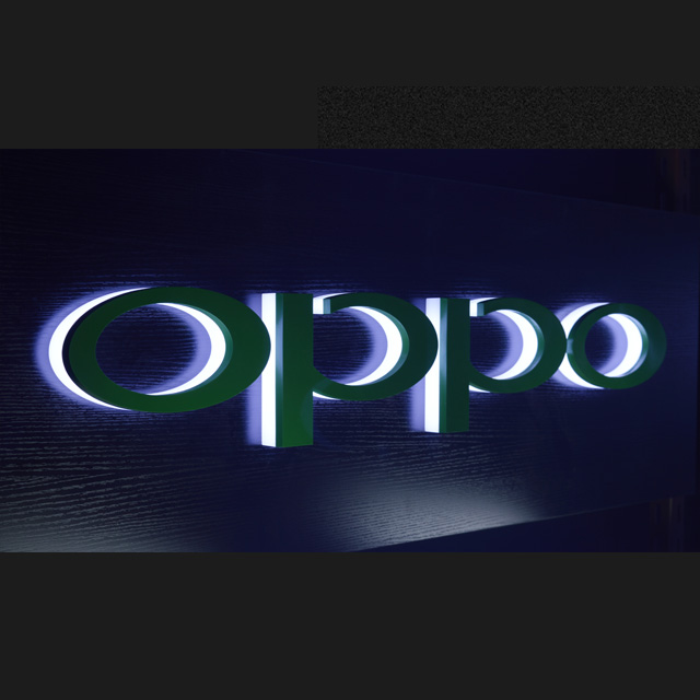 ABS Injection Moleded Backlit LED Signage, Mass Production for OPPO ...